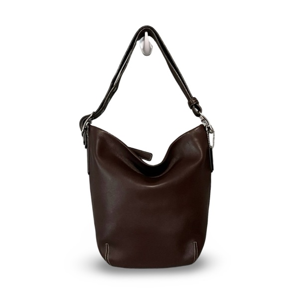 Coach | Bags | Coach Soho Dark Brown Leather Duffel Hobo Shoulder Bag ...
